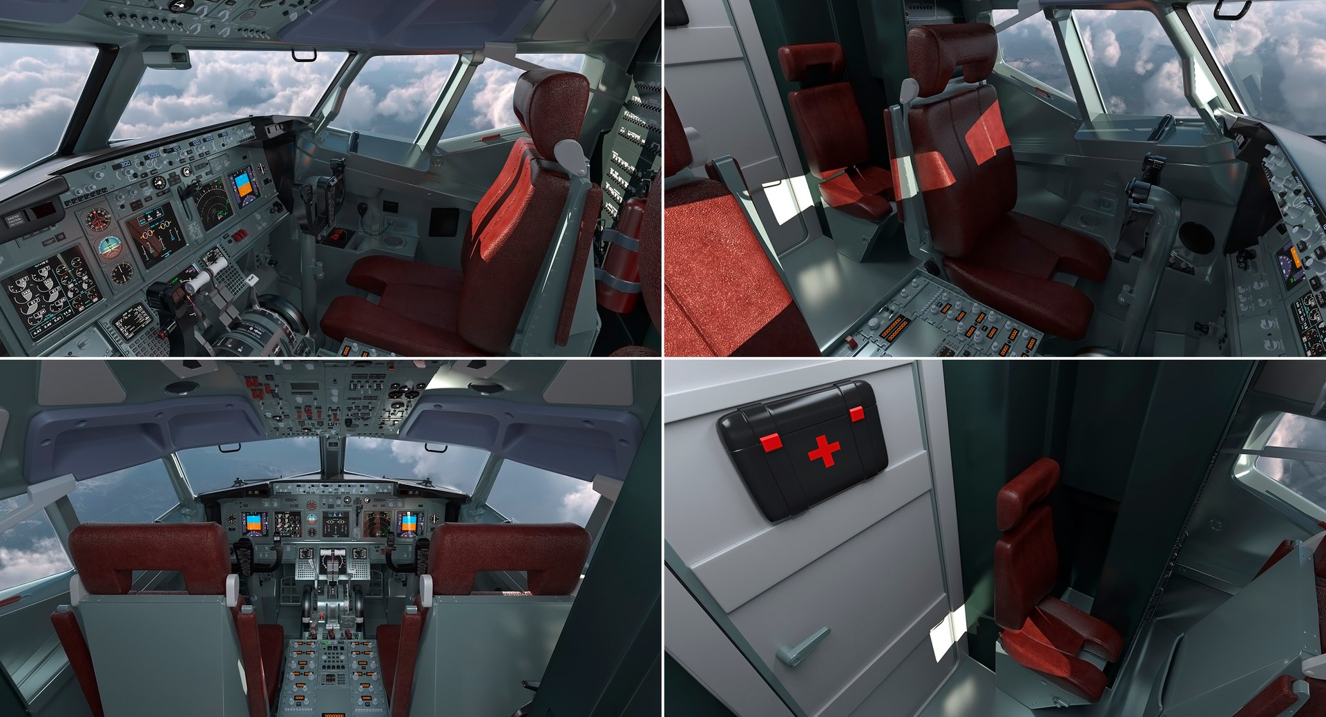 Boeing 737 interior 3D model - TurboSquid 1191819