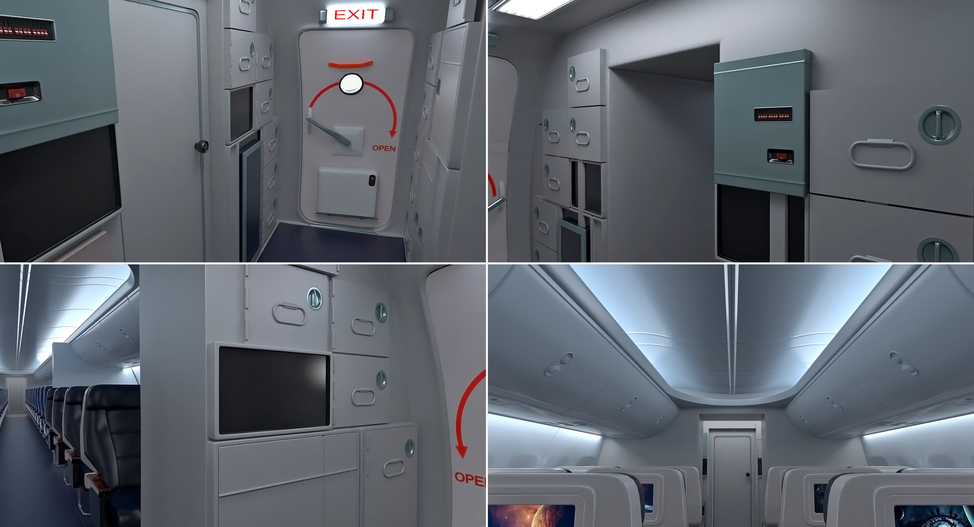 Boeing 737 interior 3D model - TurboSquid 1191819