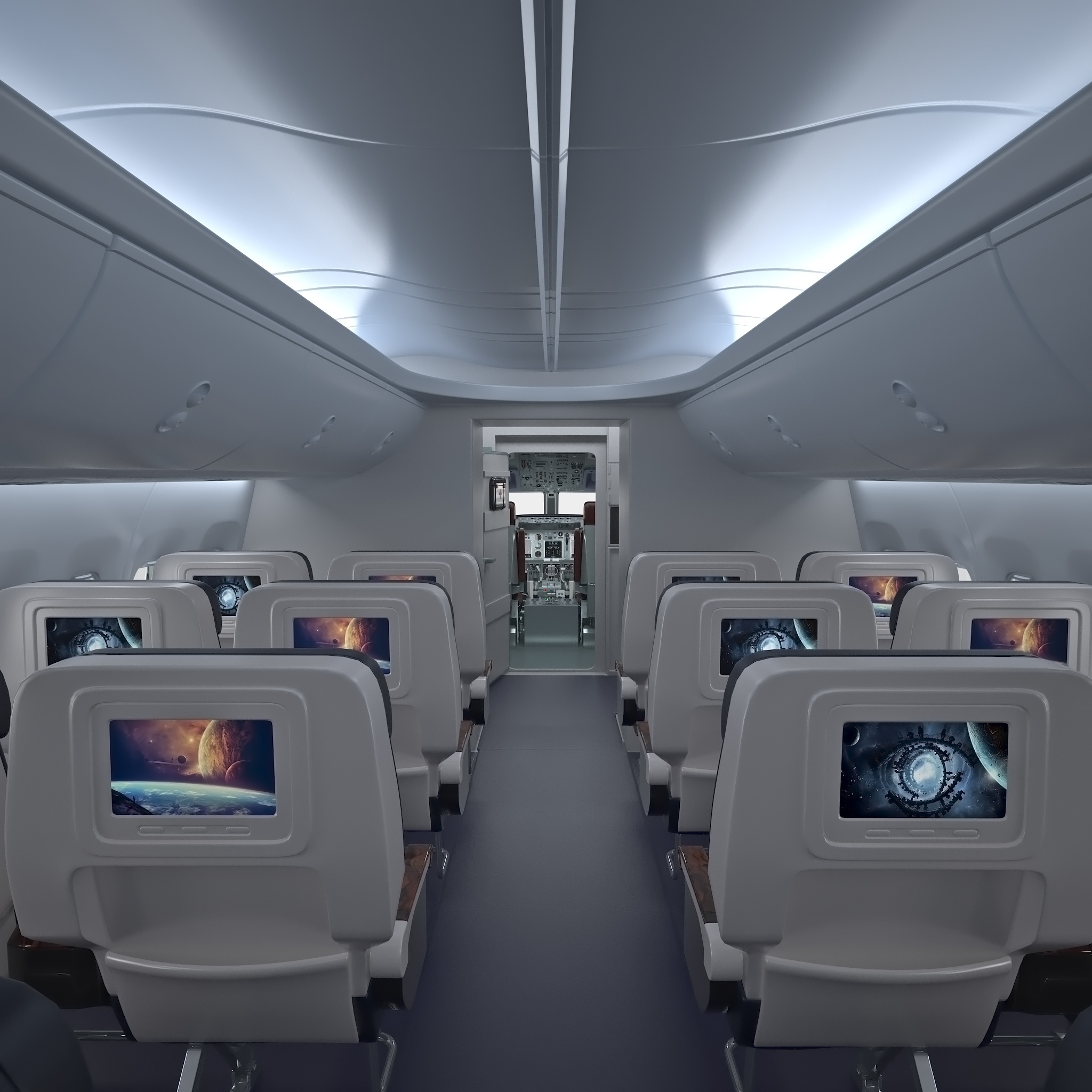 Boeing 737 interior 3D model - TurboSquid 1191819