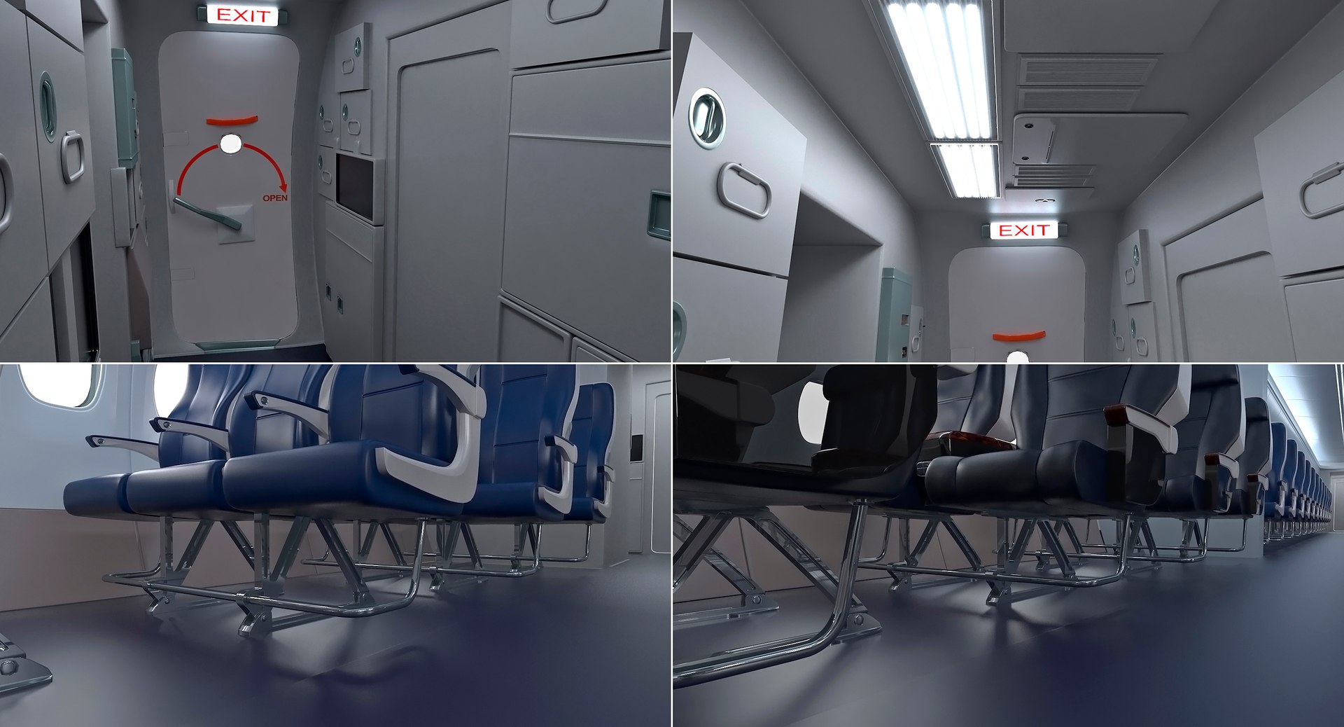 Boeing 737 interior 3D model - TurboSquid 1191819