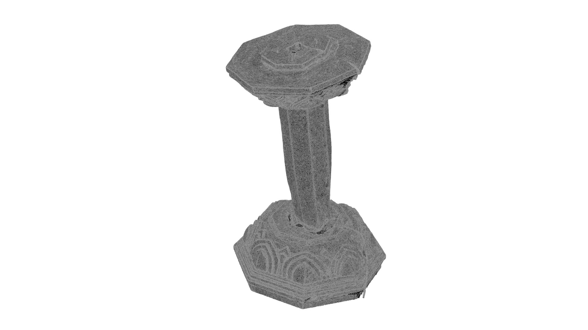 3D Stone Lantern Column Model - TurboSquid 2152488