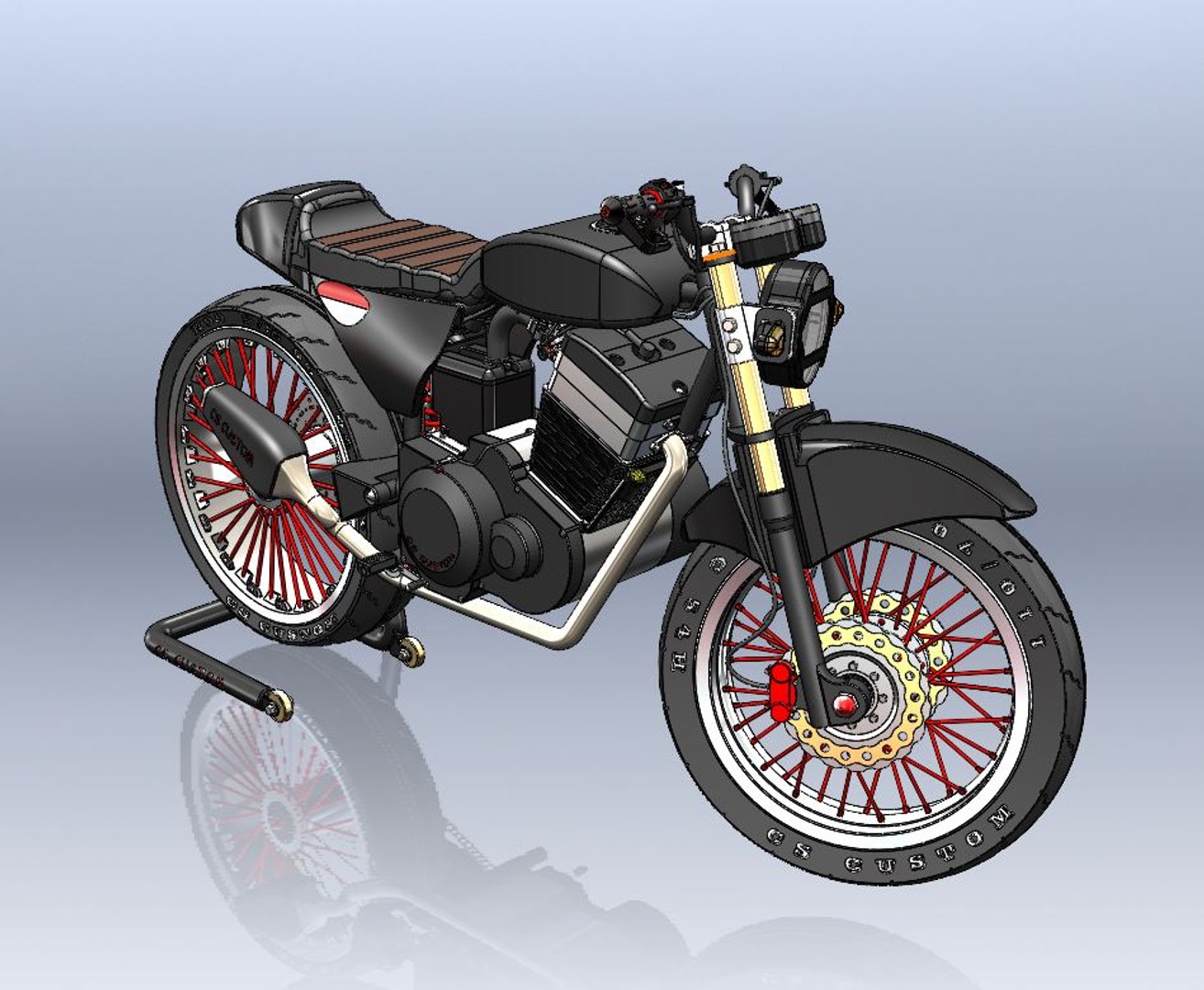 3D Custom Motorcycle Model - TurboSquid 2021393