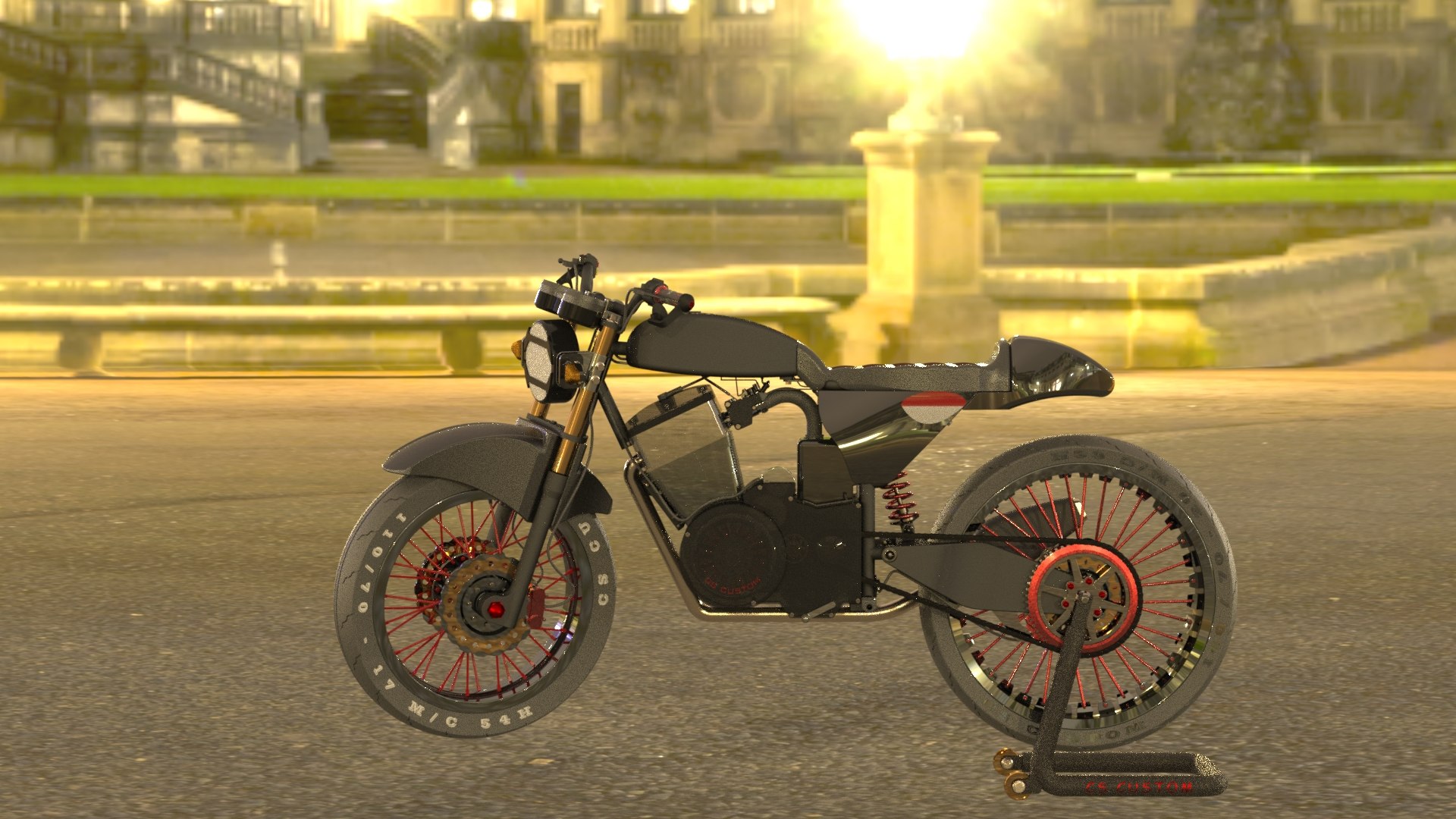 3D Custom Motorcycle Model - TurboSquid 2021393