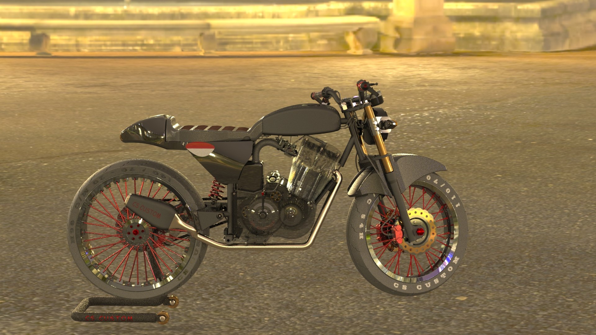 3D Custom Motorcycle Model - TurboSquid 2021393