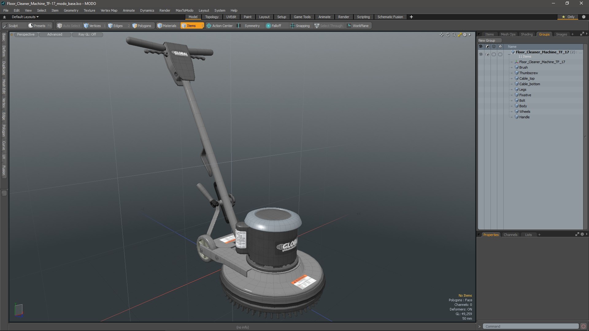 Floor Cleaner Machine TF-17 3D - TurboSquid 2217603