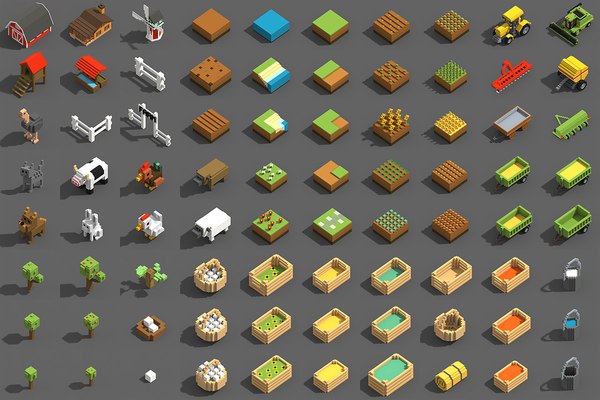 3D model voxel farming - TurboSquid 1292081