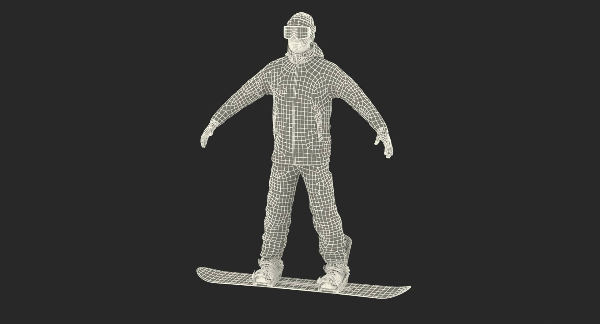 3D Snowboarder Generic Boards Snow - TurboSquid 1369367