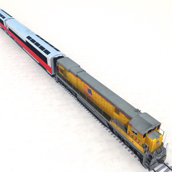 3d model realistic passenger train