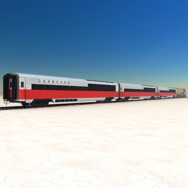 3d model realistic passenger train