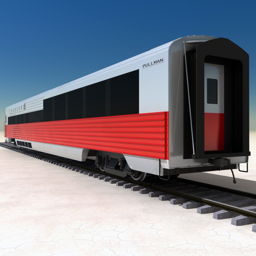 3d Model Realistic Passenger Train