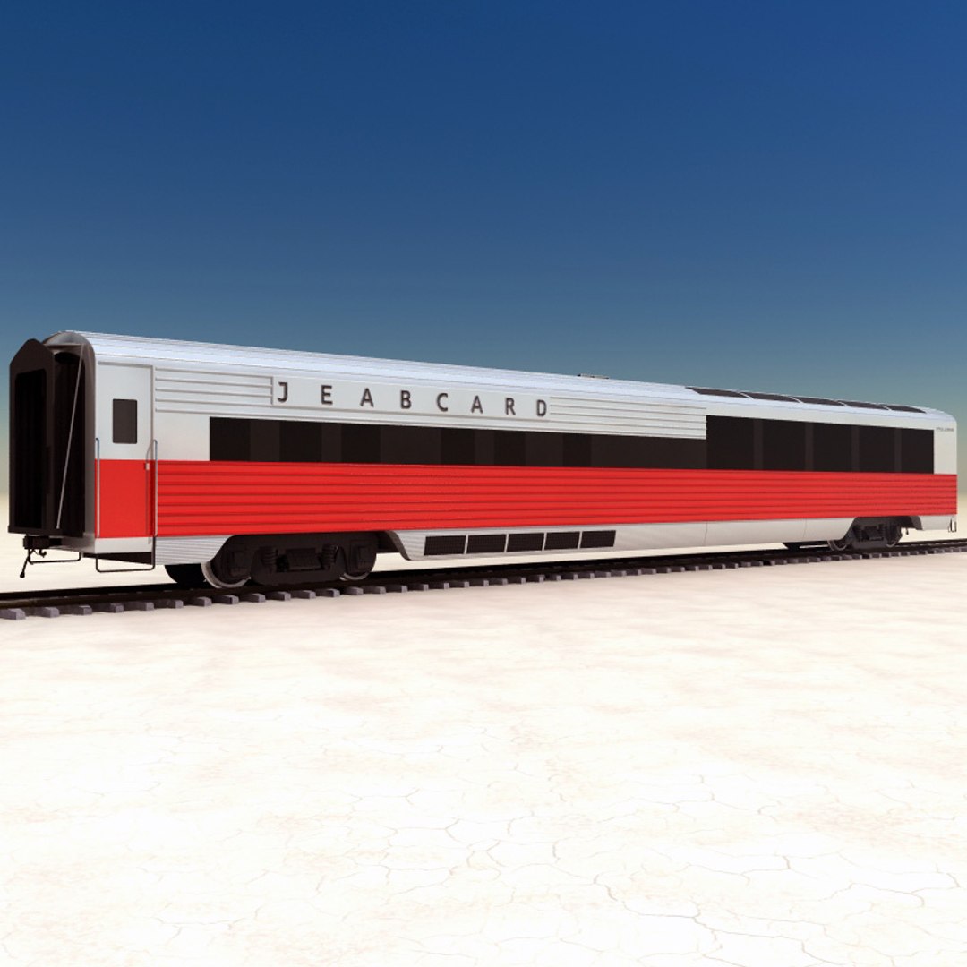 3d Model Realistic Passenger Train