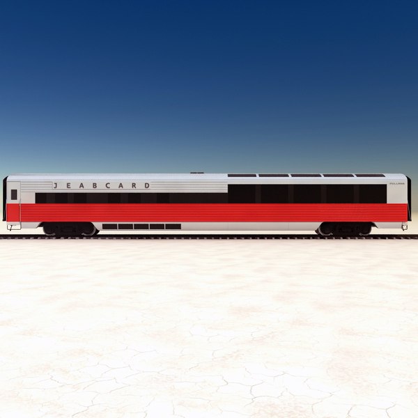 3d model realistic passenger train