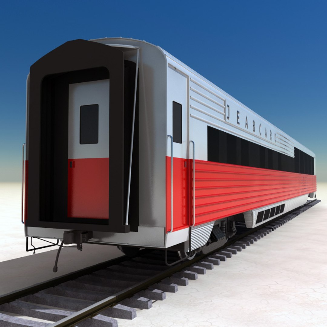 3d Model Realistic Passenger Train