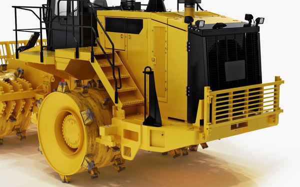 Landfill wheeled bulldozer compactor 3D model - TurboSquid 1692015