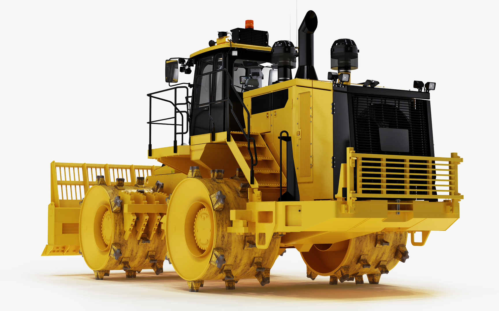 Landfill wheeled bulldozer compactor 3D model - TurboSquid 1692015