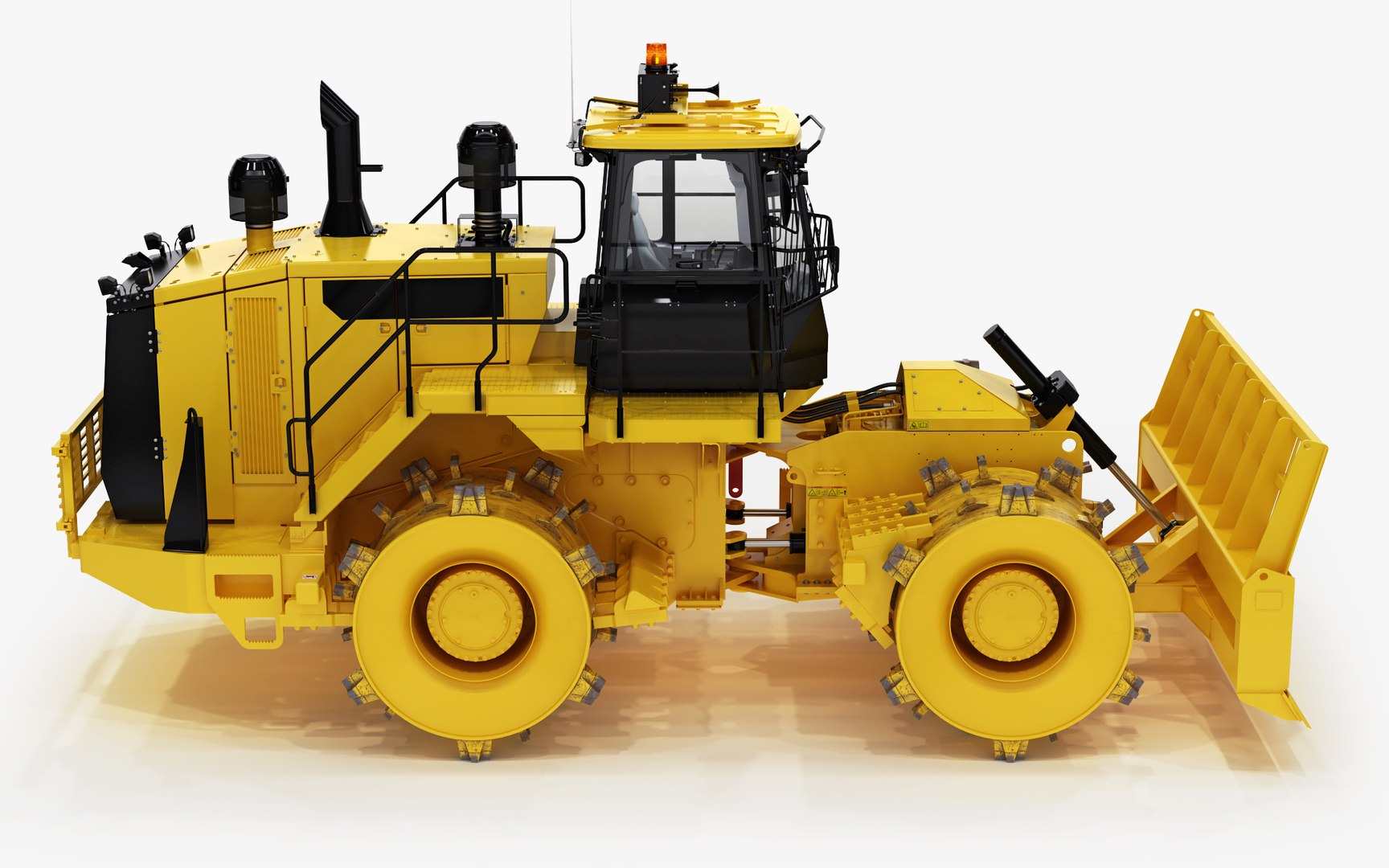 Landfill wheeled bulldozer compactor 3D model - TurboSquid 1692015