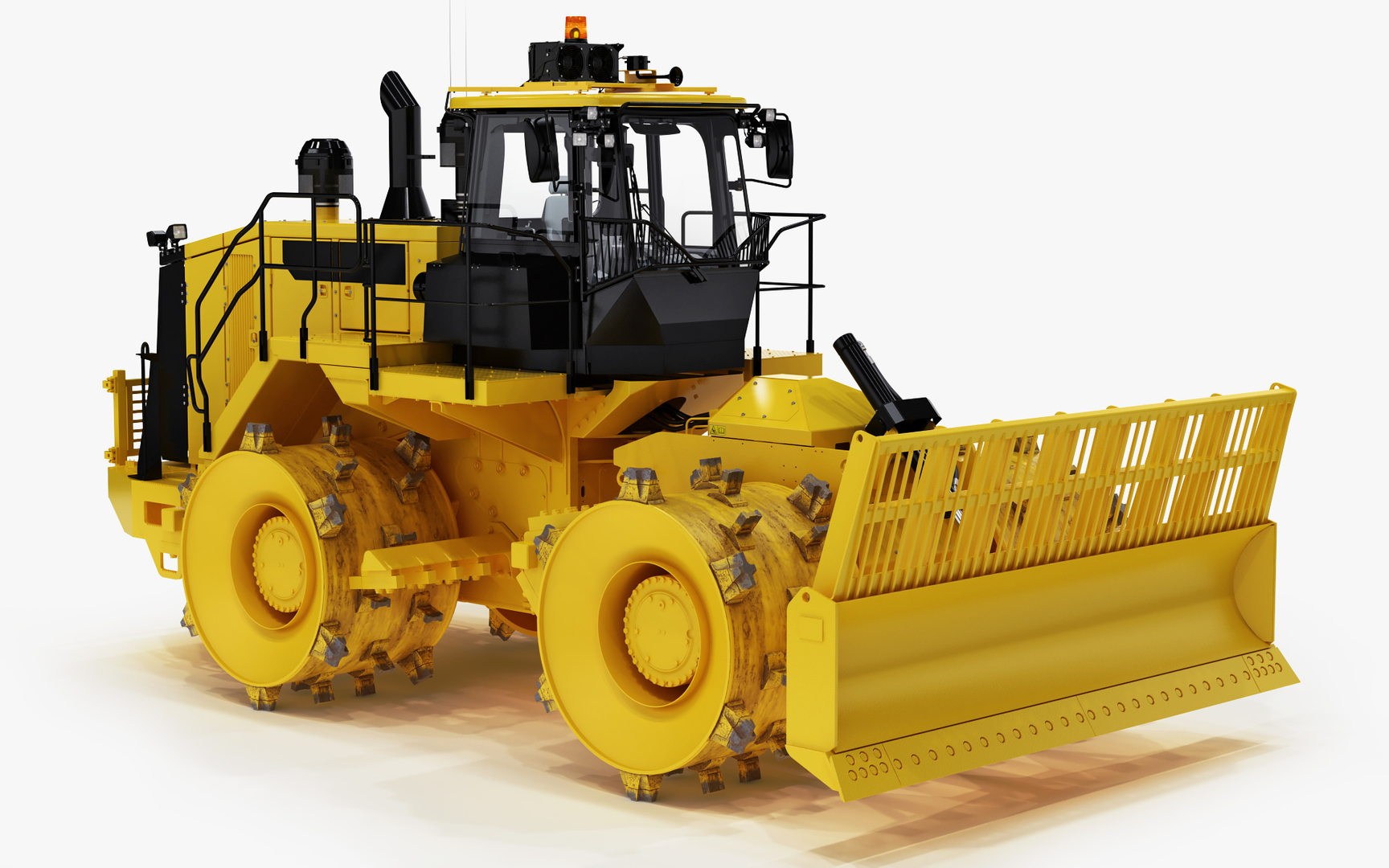 Landfill wheeled bulldozer compactor 3D model - TurboSquid 1692015
