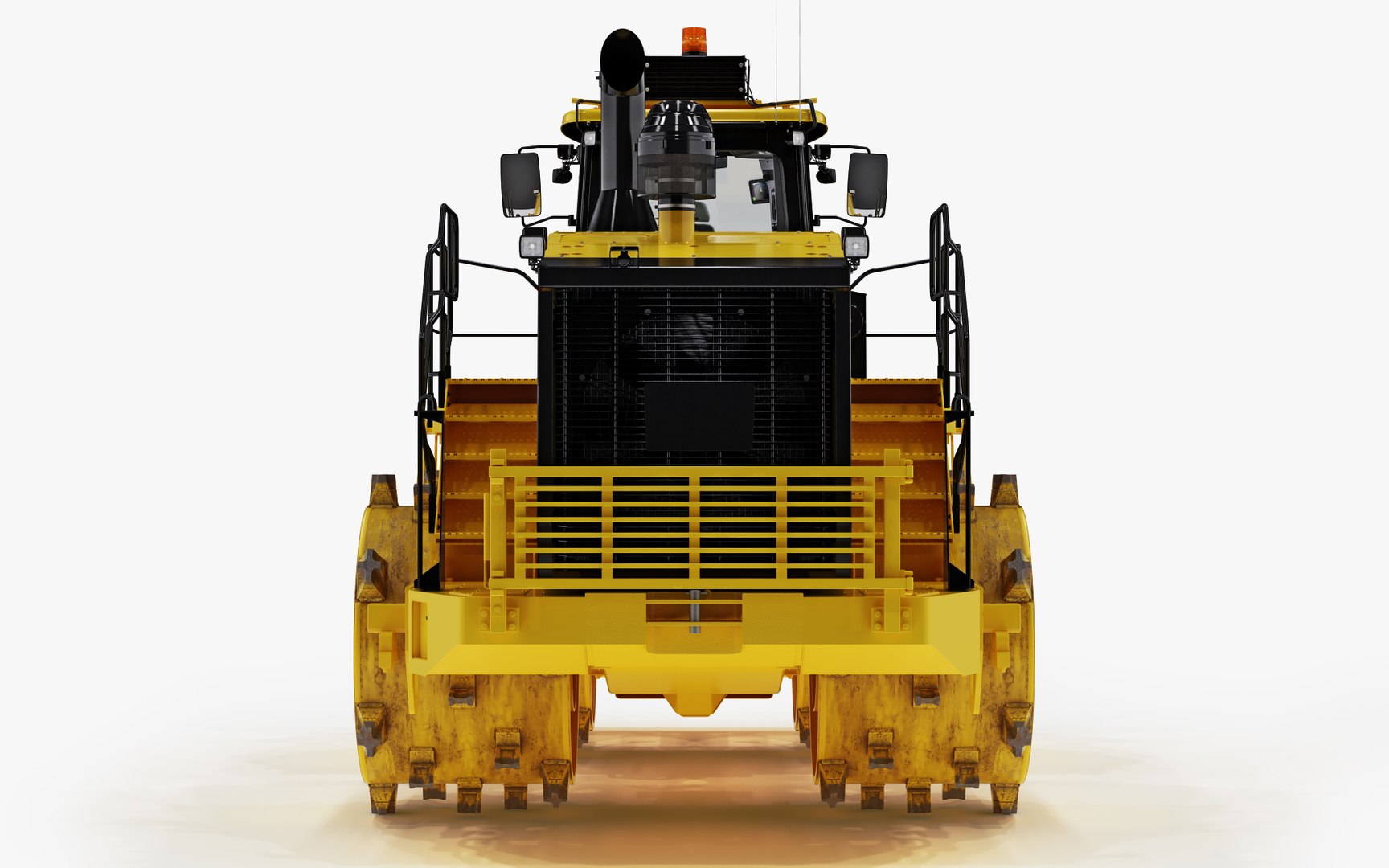 Landfill wheeled bulldozer compactor 3D model - TurboSquid 1692015