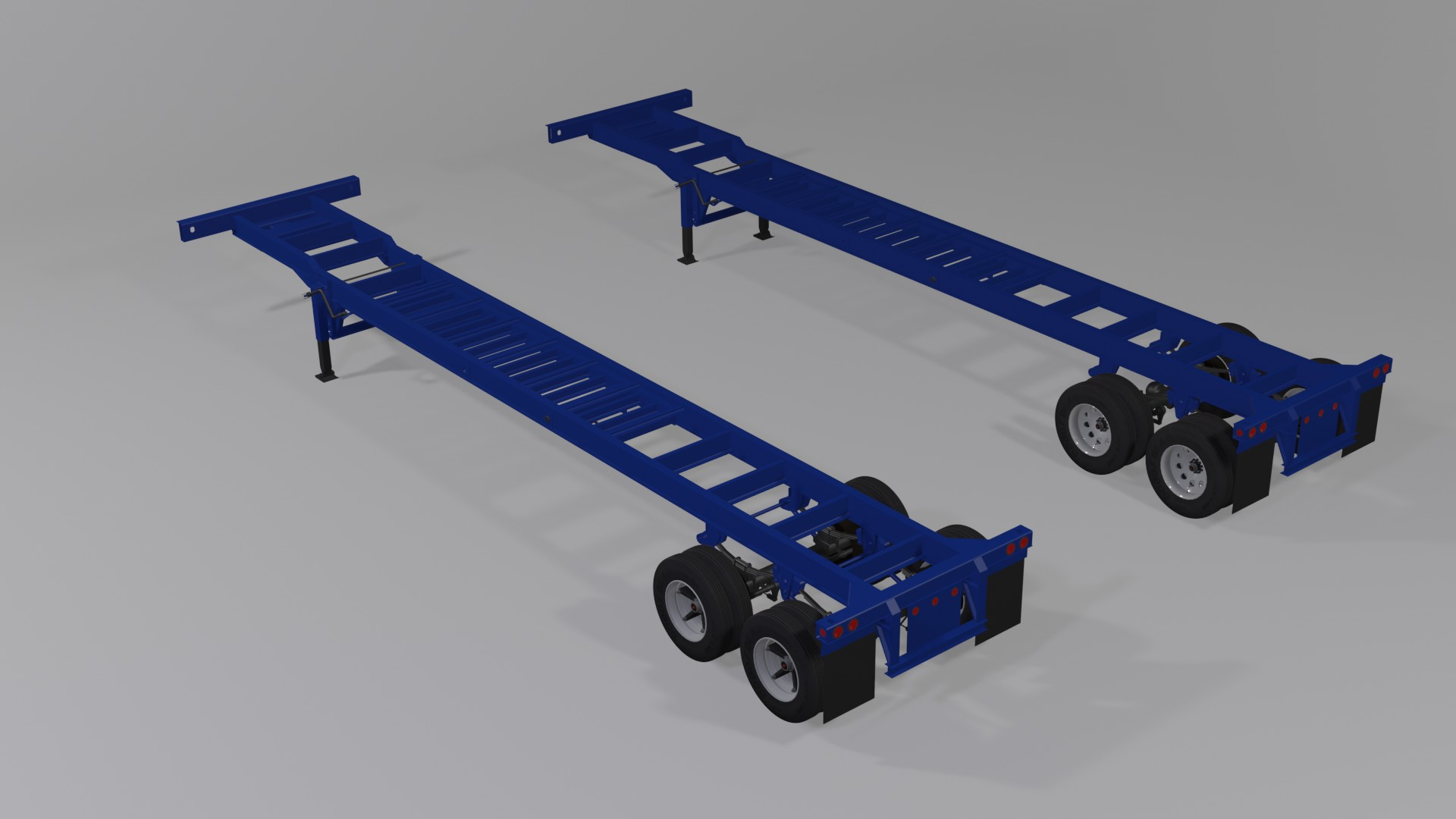 3D Model Shipping Container Trailer For 40 And 45 Foot Containers ...