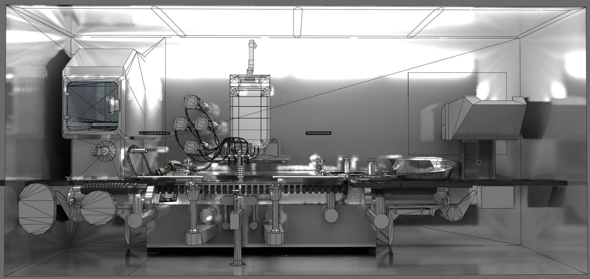 3D Pharmaceutical Isolator Filling Line - TurboSquid 1547715