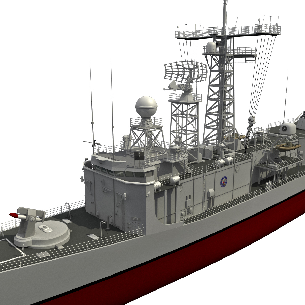 uss oliver hazard perry 3d model