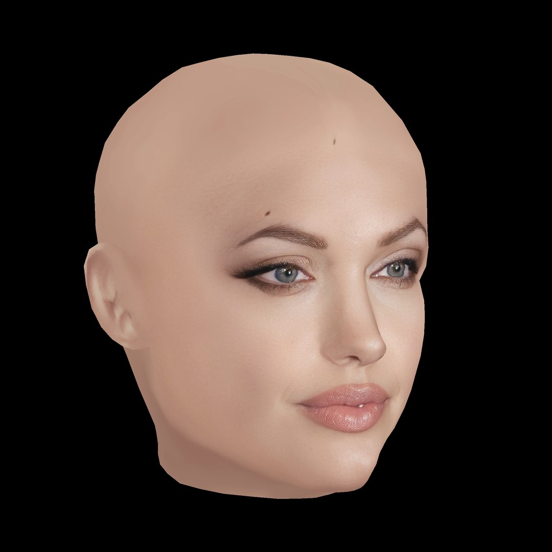 3D Model Angelina Jolie Head - Low Poly Head For Game - No Hair - TurboSquid 2199532