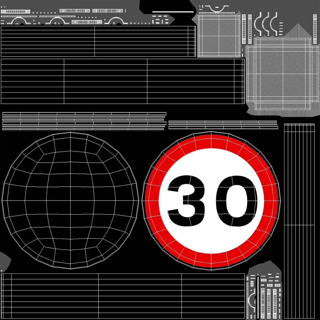Road Sign Maximum Speed 30 Model - TurboSquid 2211856
