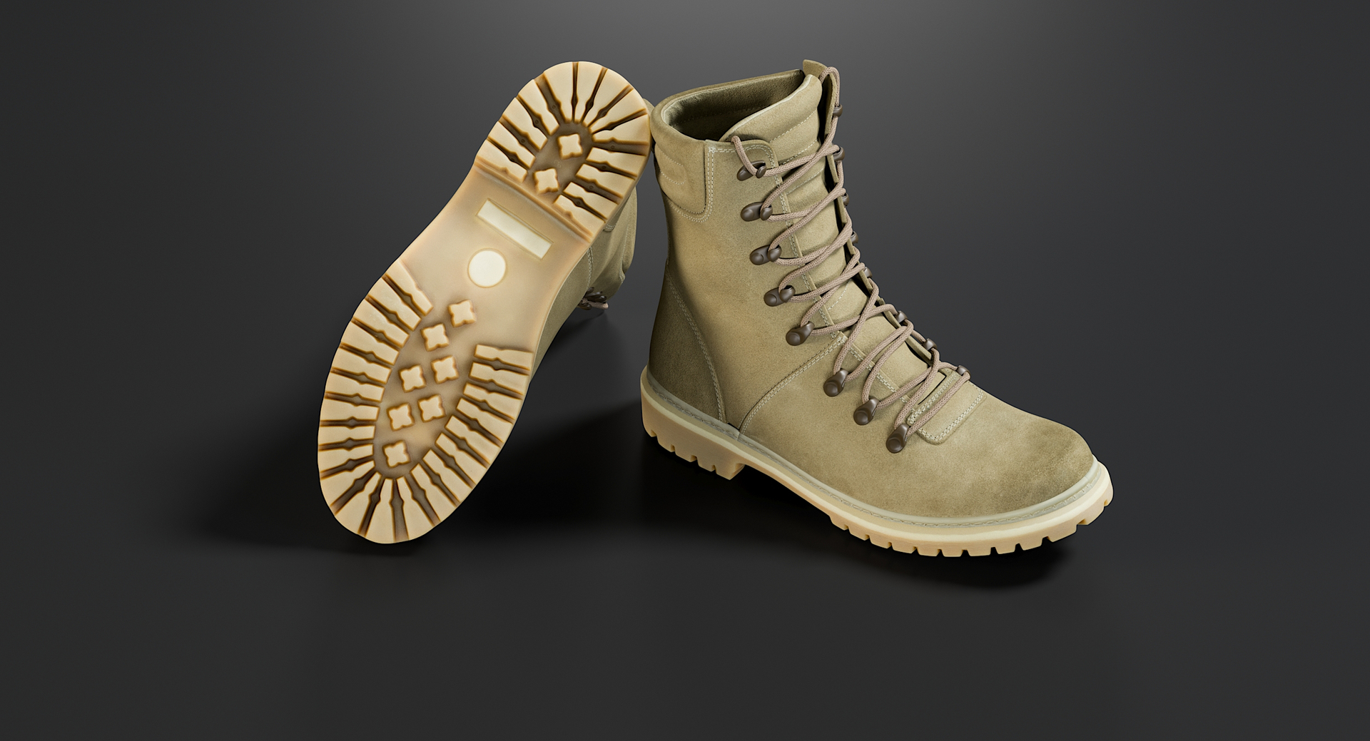 Realistic Boots Military Coyote Model - TurboSquid 1432863