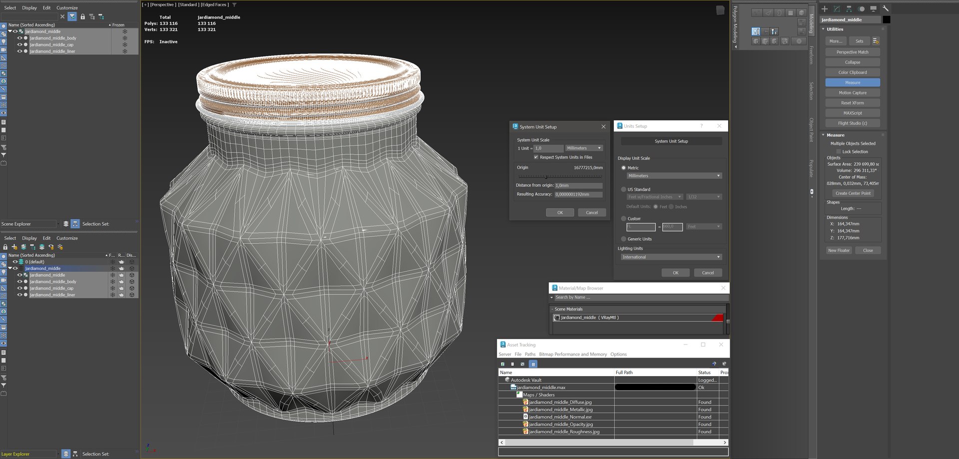 3D Diamond Jars Collection - TurboSquid 2255335