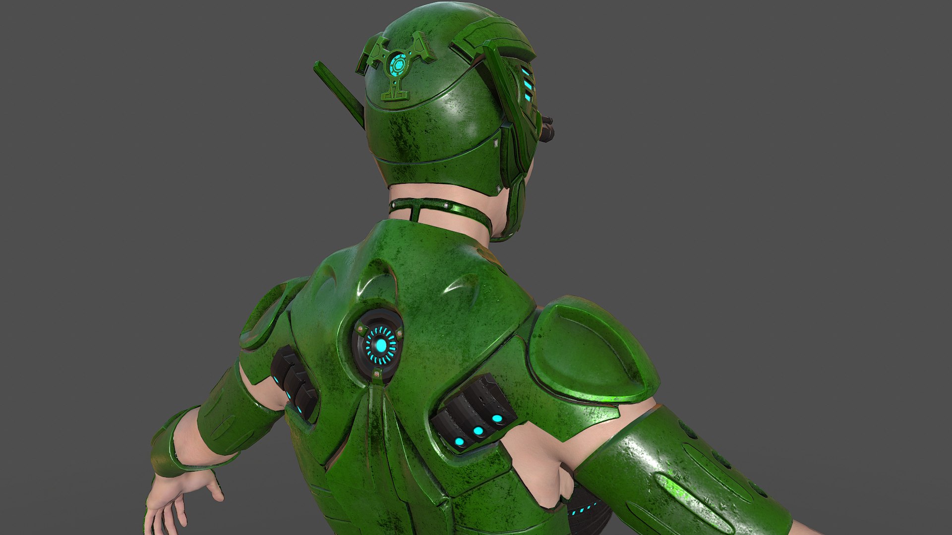 Sci Fi Ranger Green Colour 3D Model - TurboSquid 1717722