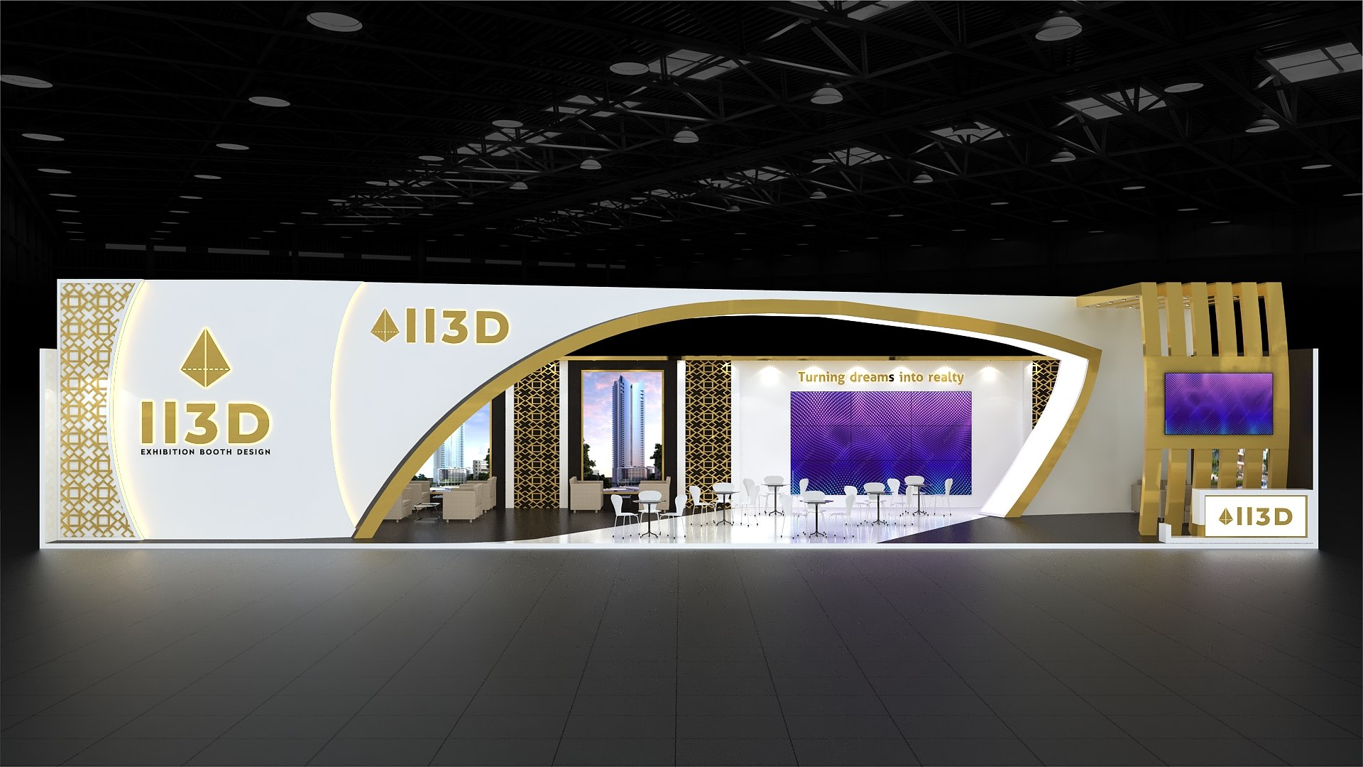 3D Exhibition Stall One Side Open 24X9 Model - TurboSquid 2153164