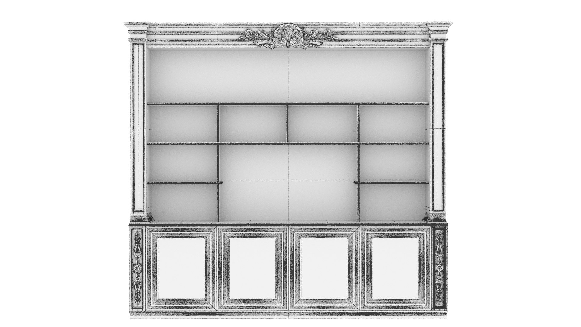 3D Bookshelf model - TurboSquid 1892003