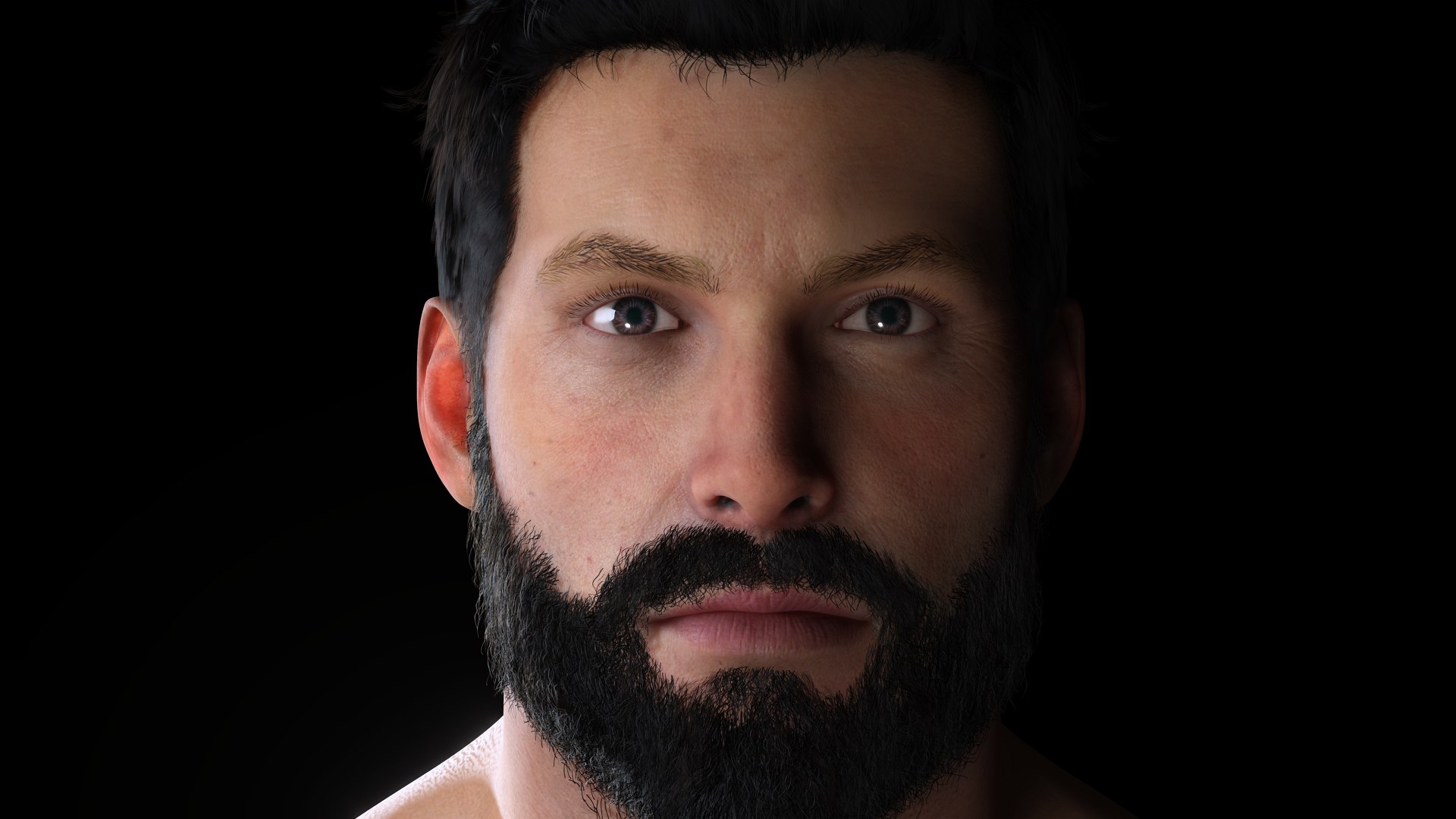 RIck Realistic Male Bodybuilder Character PBR Rigged 3D Model ...