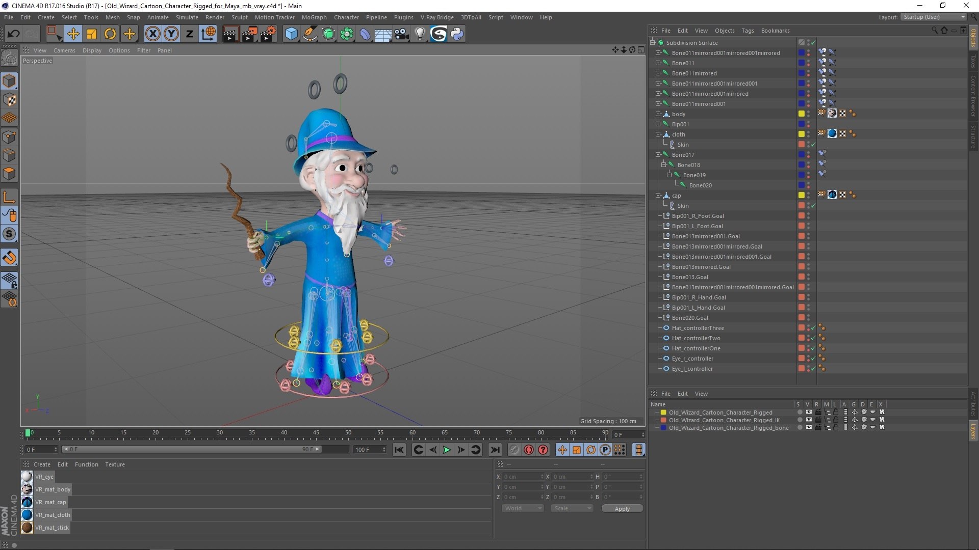 Old Wizard Cartoon Character Rigged For Cinema 4D 3D Model - TurboSquid ...