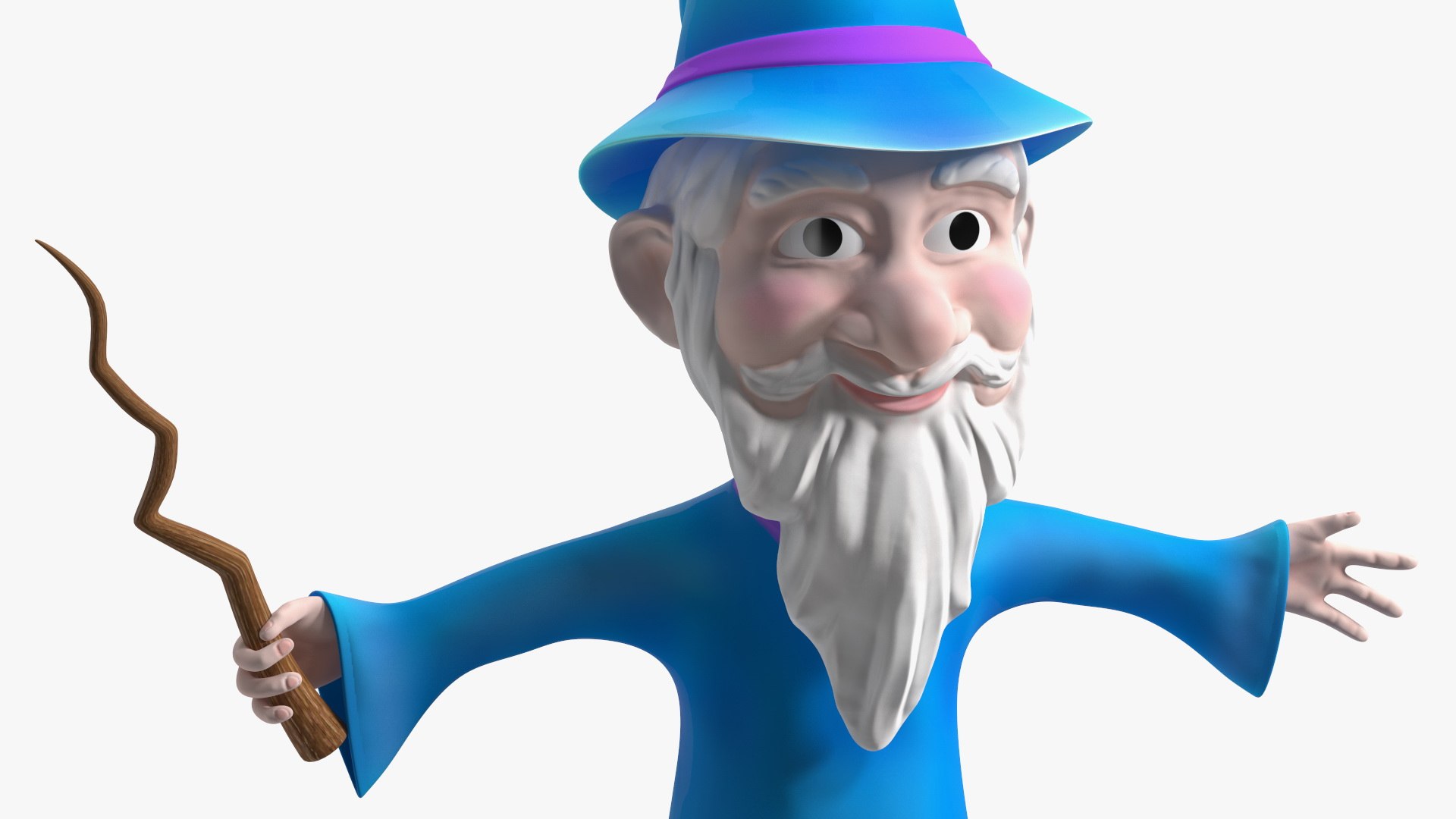 Old Wizard Cartoon Character Rigged For Cinema 4D 3D Model - TurboSquid ...