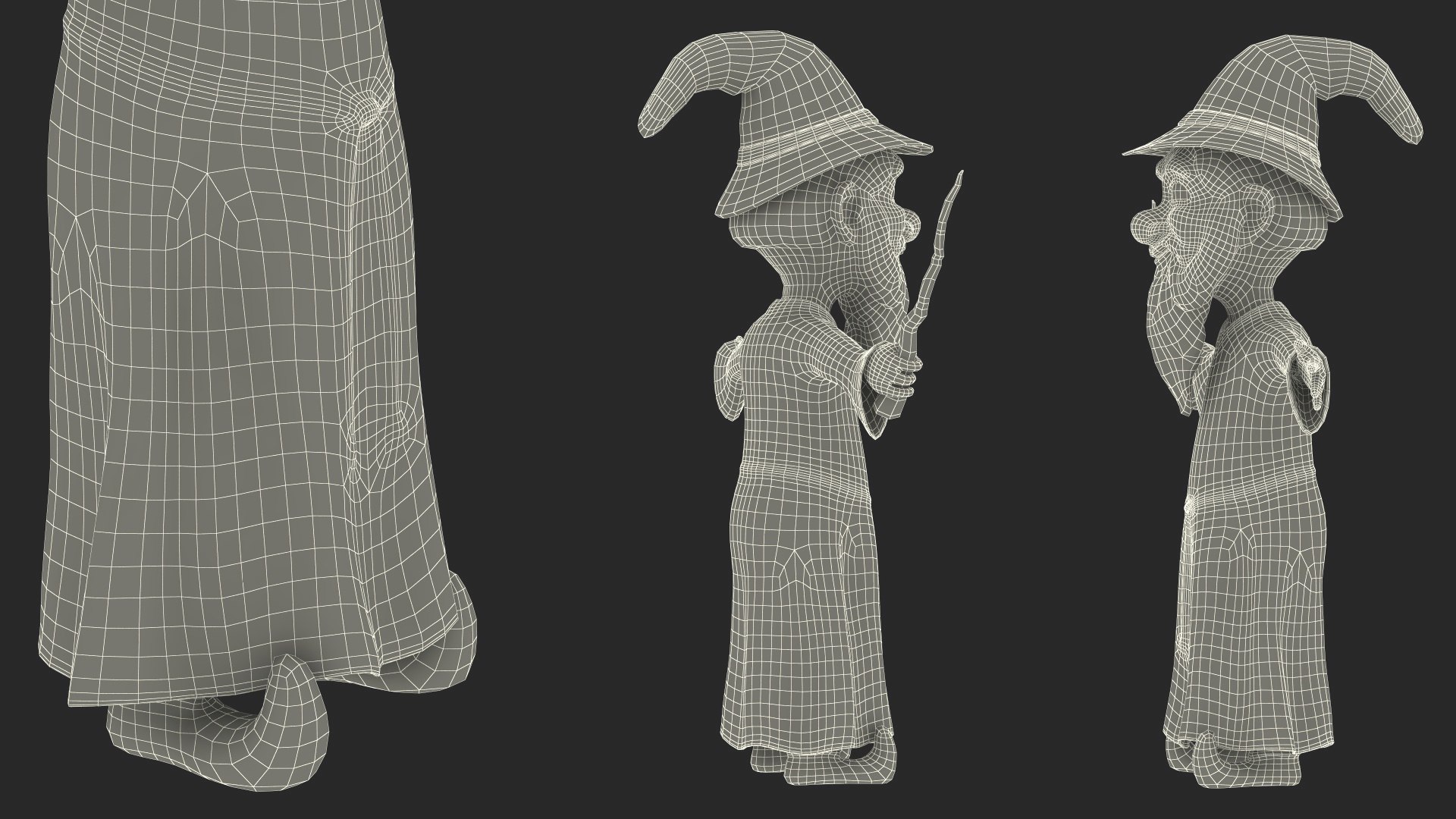 Old Wizard Cartoon Character Rigged For Cinema 4D 3D Model - TurboSquid ...