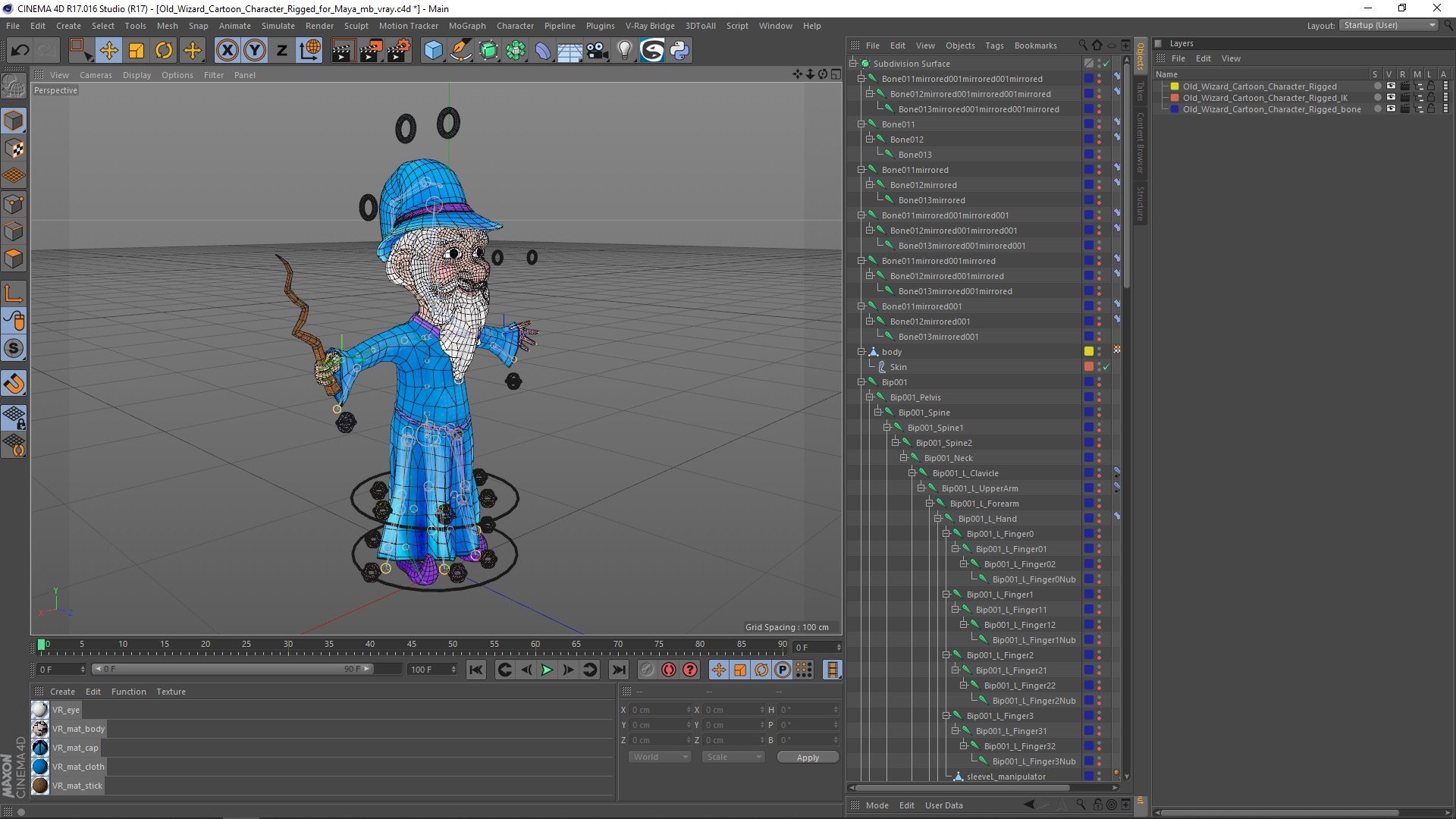 Old Wizard Cartoon Character Rigged For Cinema 4D 3D Model - TurboSquid 2243169