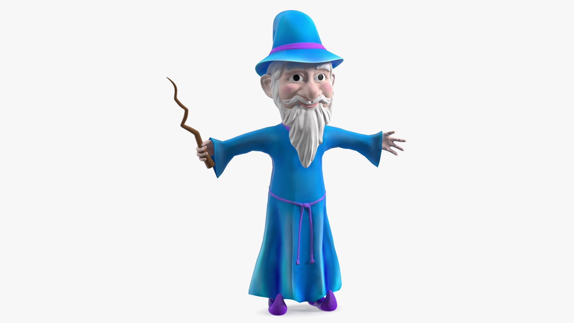 Old Wizard Cartoon Character Rigged For Cinema 4D 3D Model - TurboSquid ...