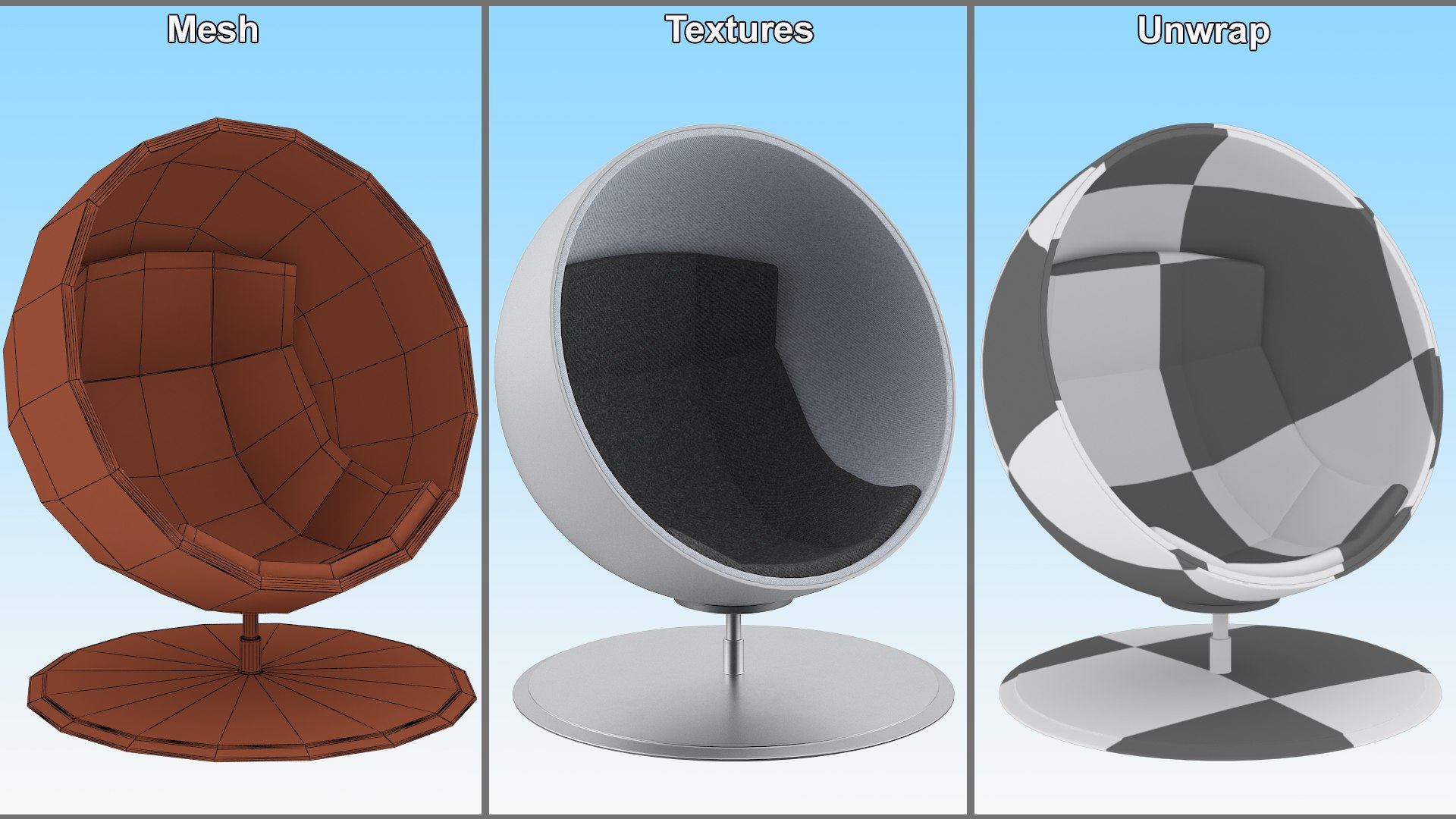 3D Model Ball Chair - TurboSquid 2320982