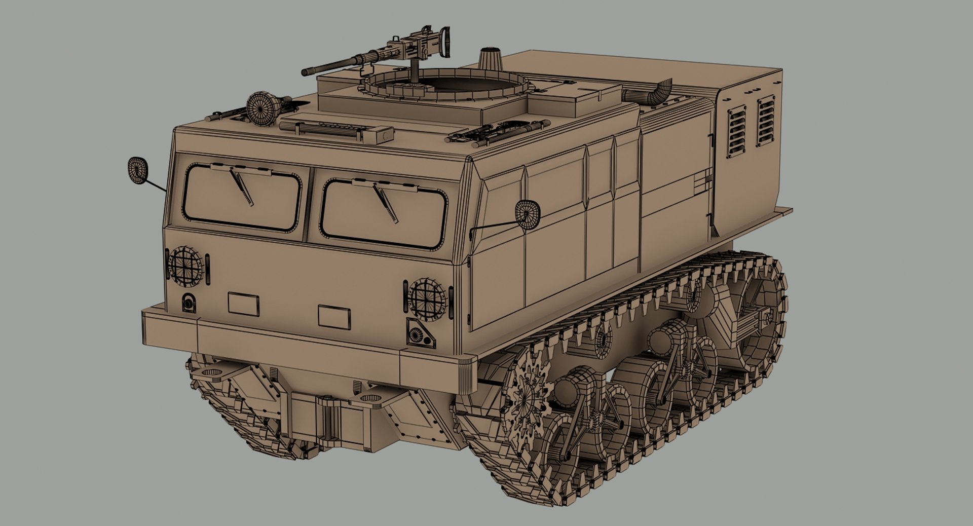 Military M4 Highspeed Tractor 3d Max