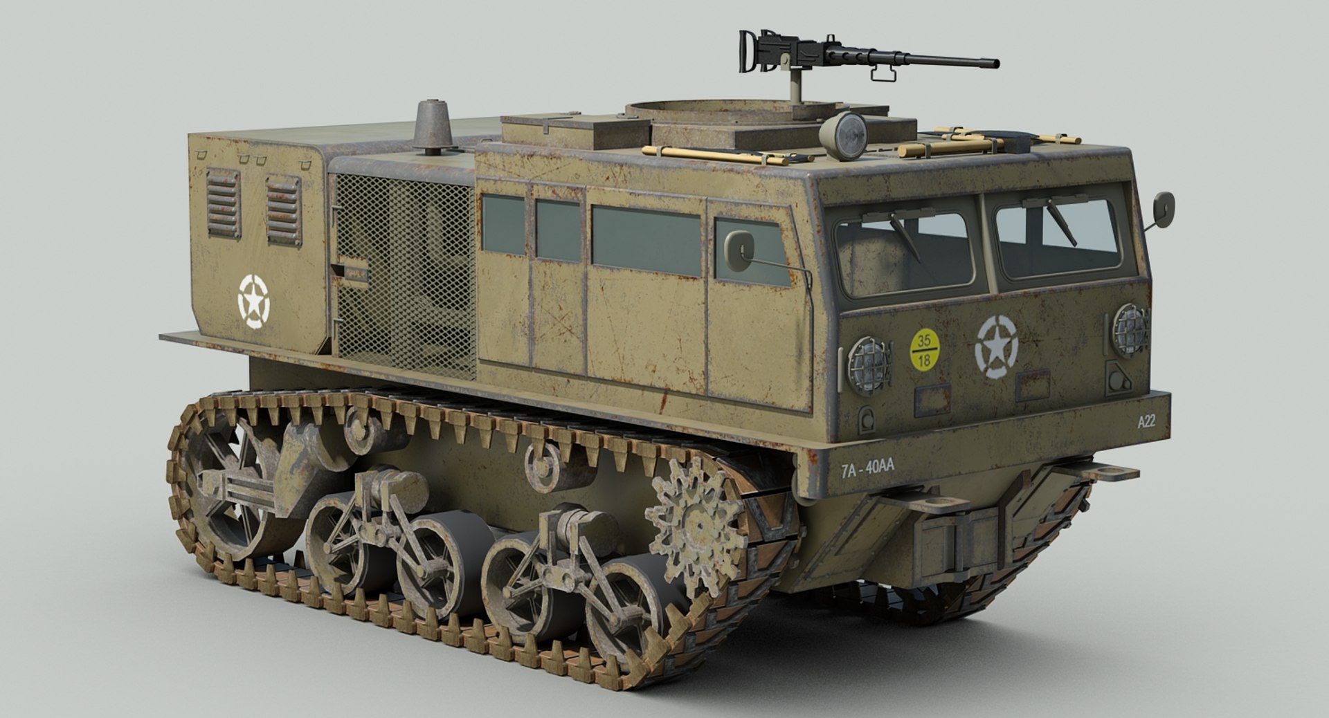 Military M4 Highspeed Tractor 3d Max
