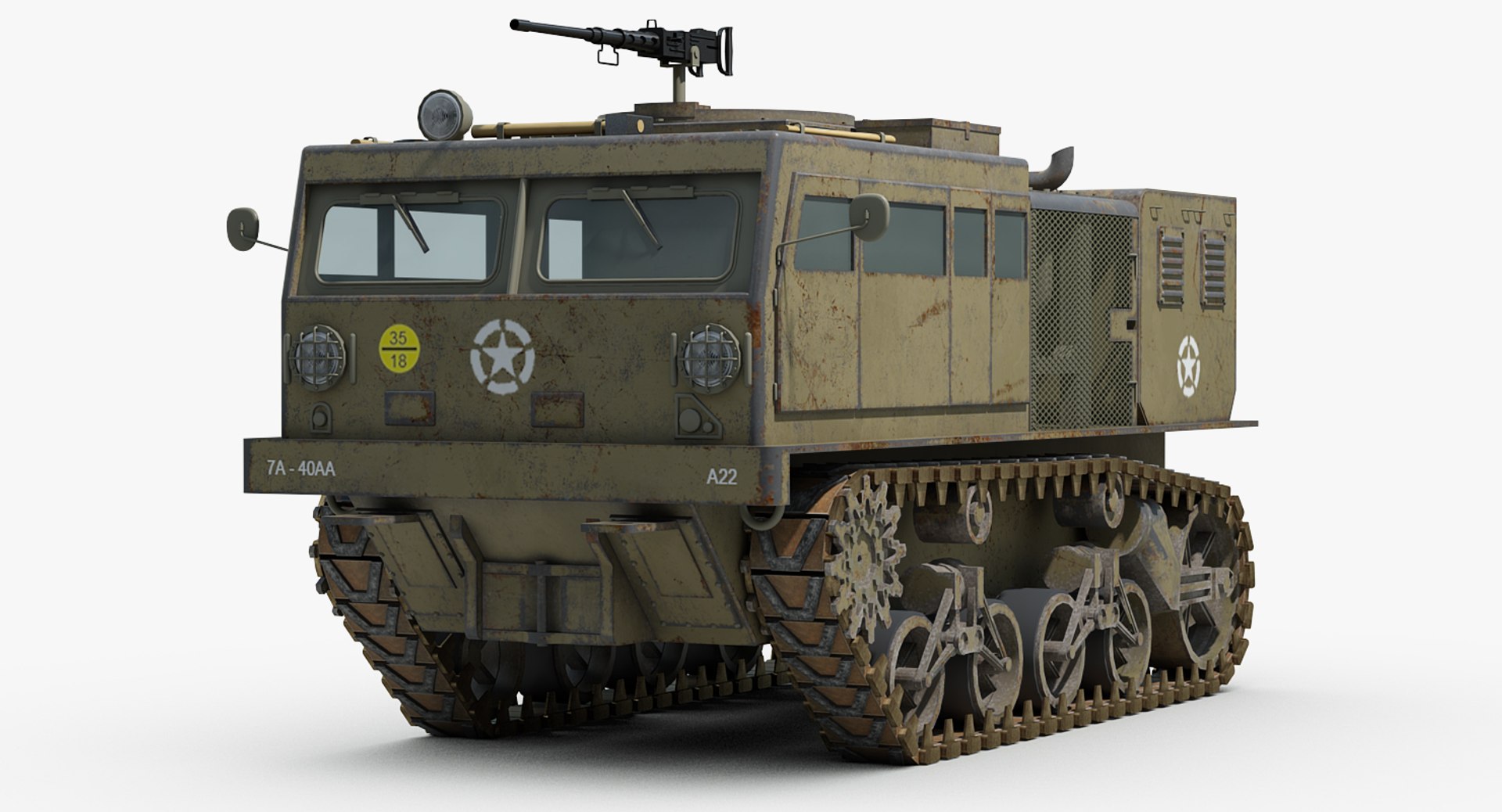 Military M4 Highspeed Tractor 3d Max