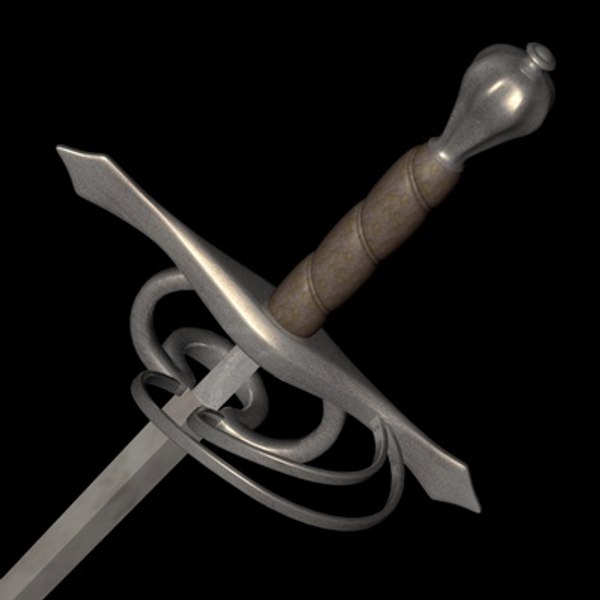 3D Cinema 4D rapier sword blade