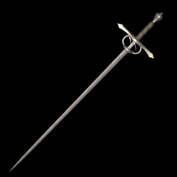 3D Cinema 4D rapier sword blade