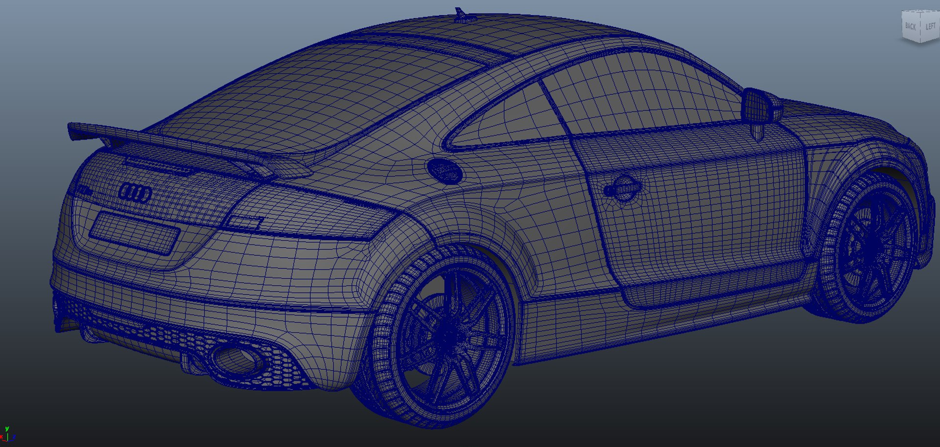 audi tt rs 3d obj
