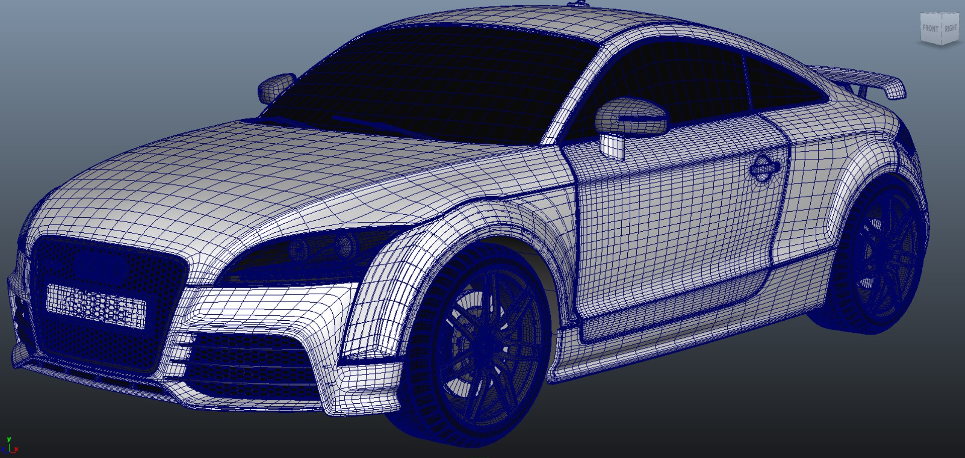audi tt rs 3d obj