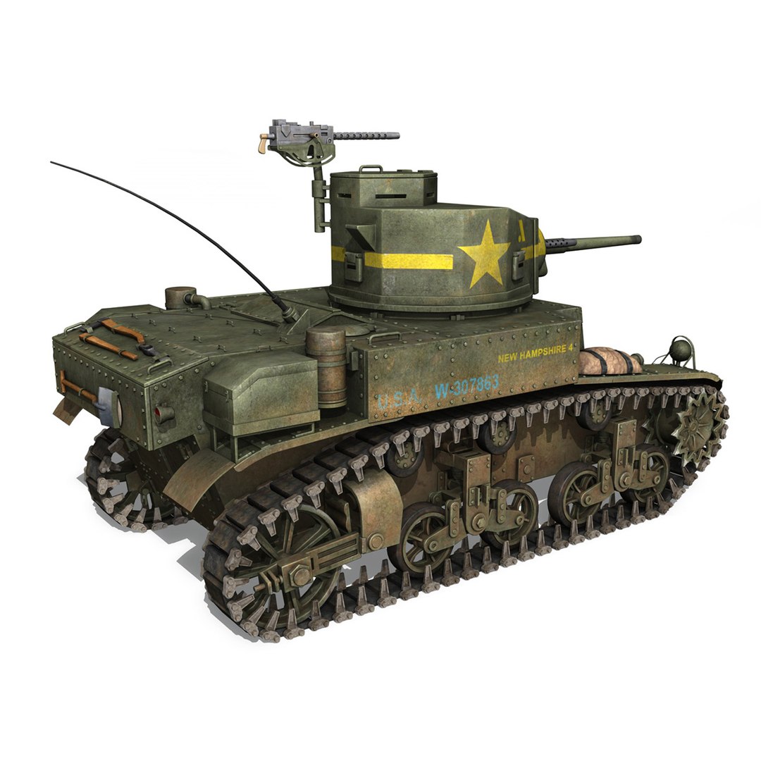 3D M3 Light Tank Stuart - TurboSquid 1202990