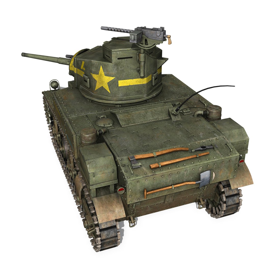 3D M3 Light Tank Stuart - TurboSquid 1202990