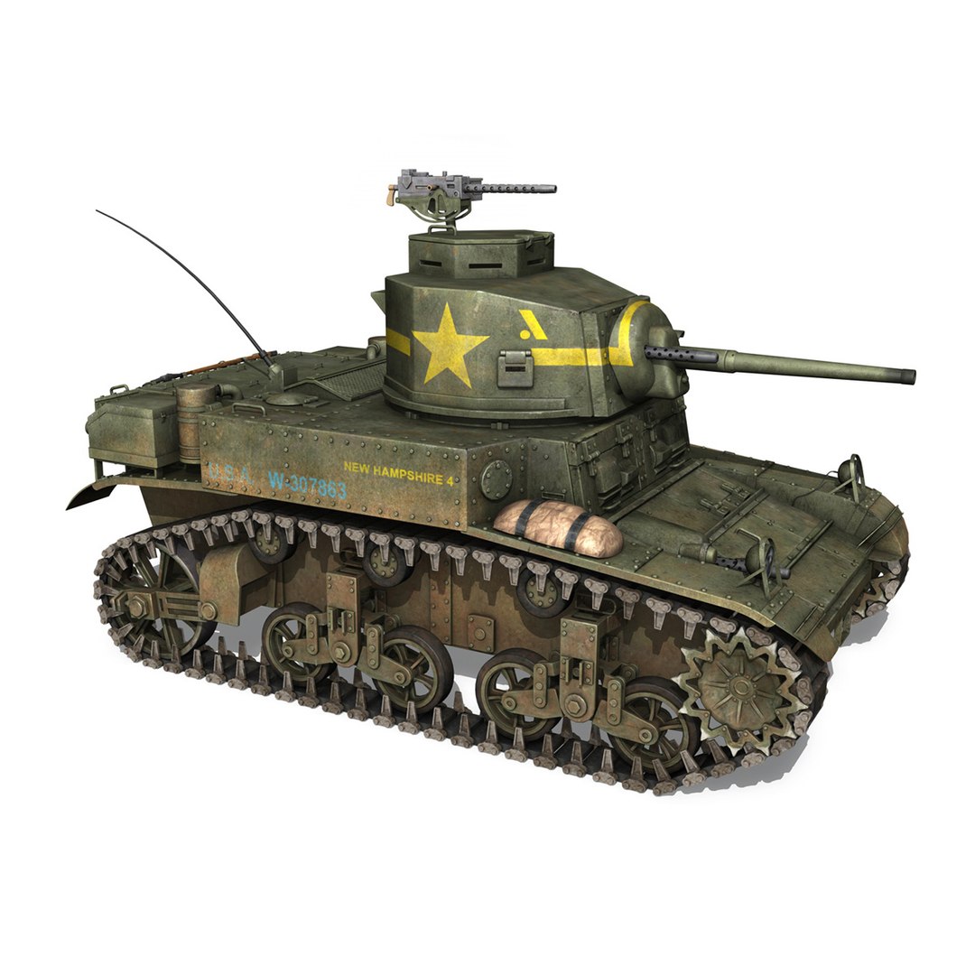 3D M3 Light Tank Stuart - TurboSquid 1202990