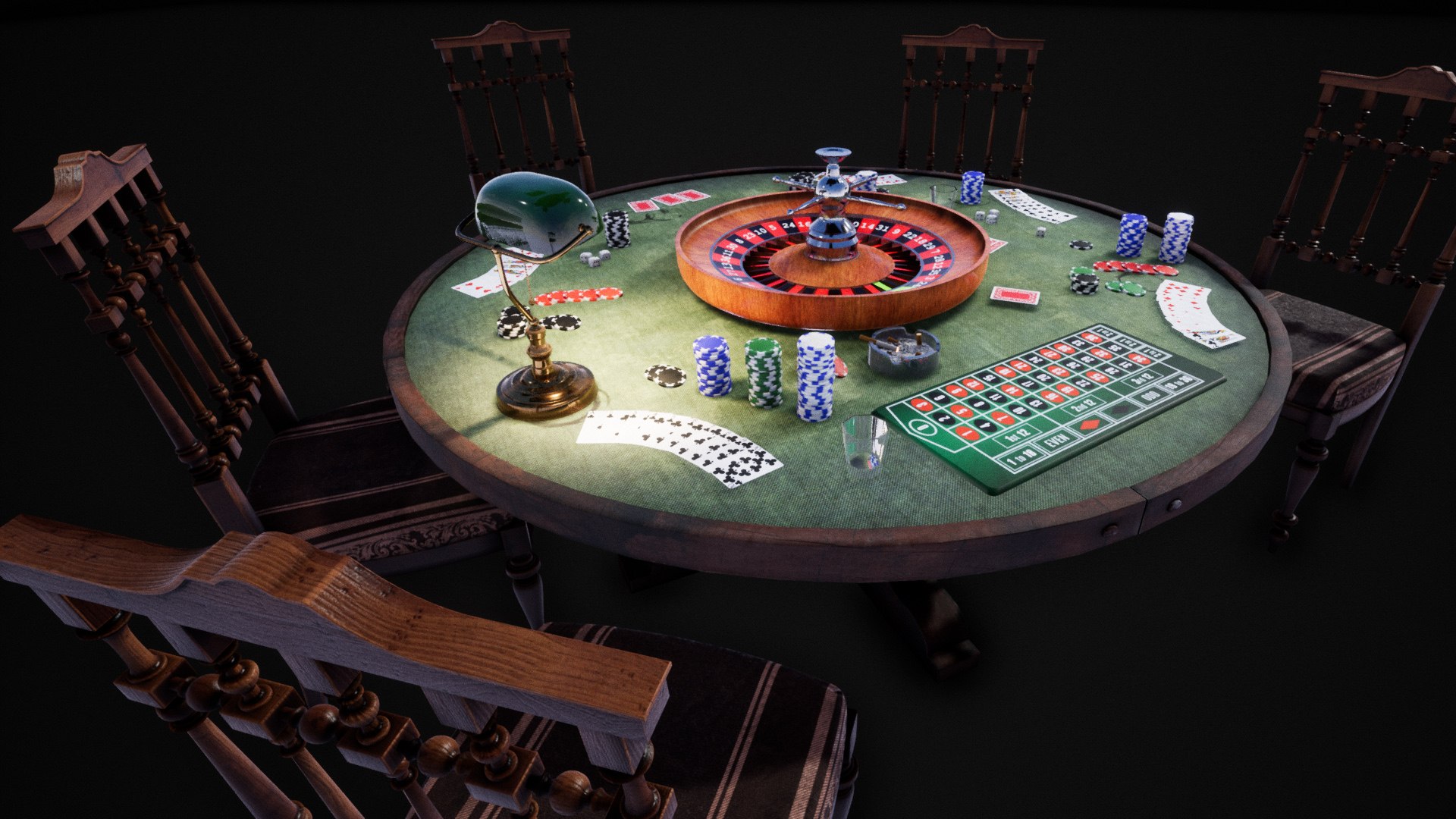 Gambling Table I 100 Variations Model - TurboSquid 1984301